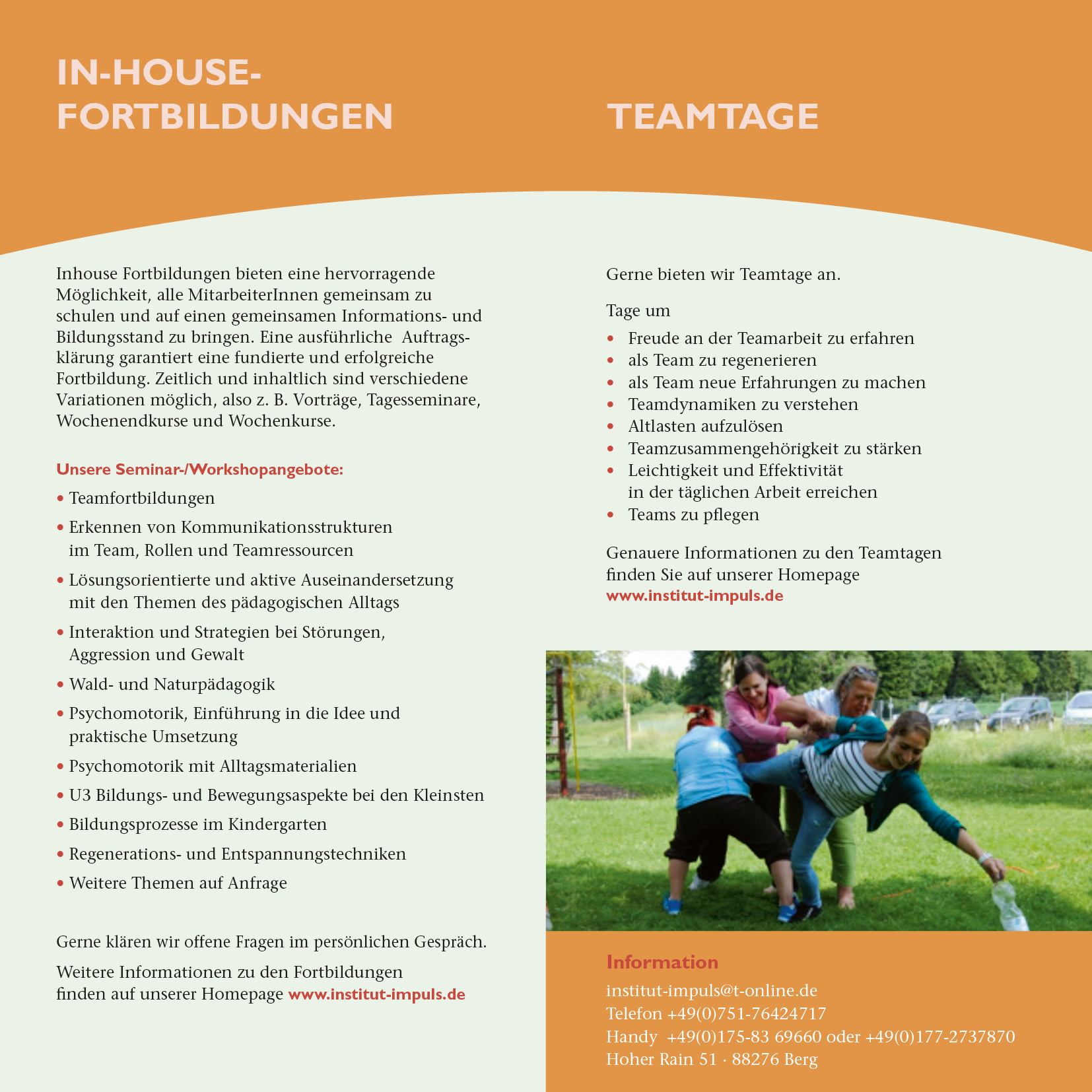 In-House- Fortbildungen/Teamtage – Institut-Impuls